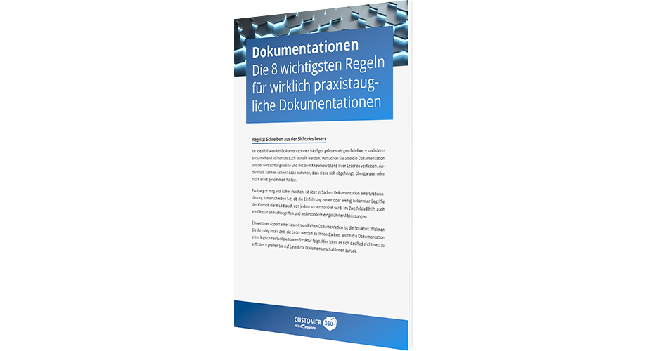 Die 8 wichtigsten Regeln für eine praxistaugliche Dokumentation